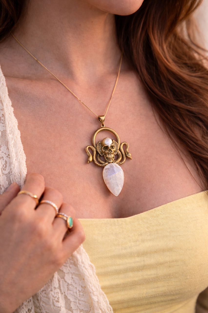 Noctyra Moon Guardian Necklace – The Bohemian Store